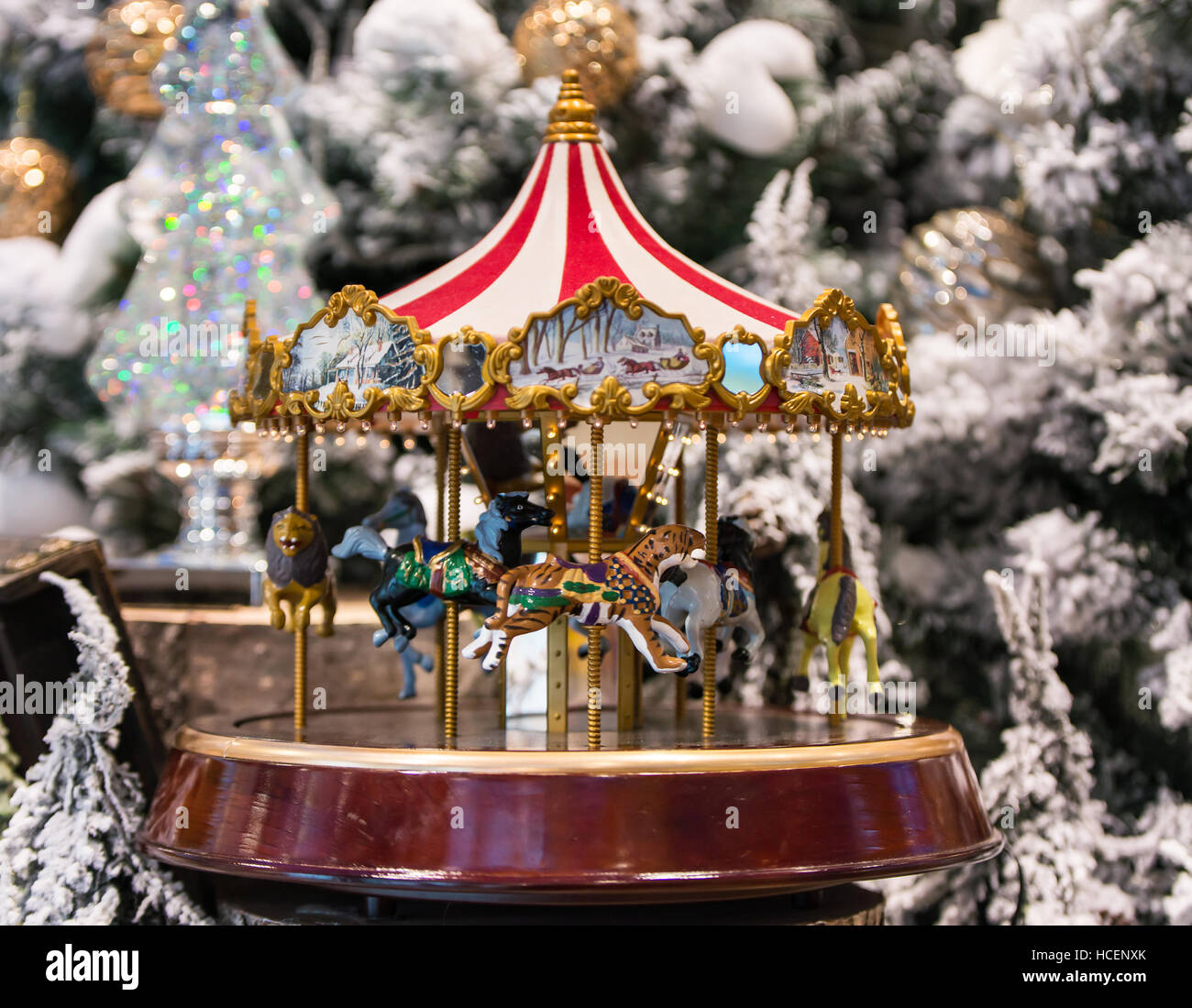 Christmas decoration carousel hi-res stock photography and images - Alamy