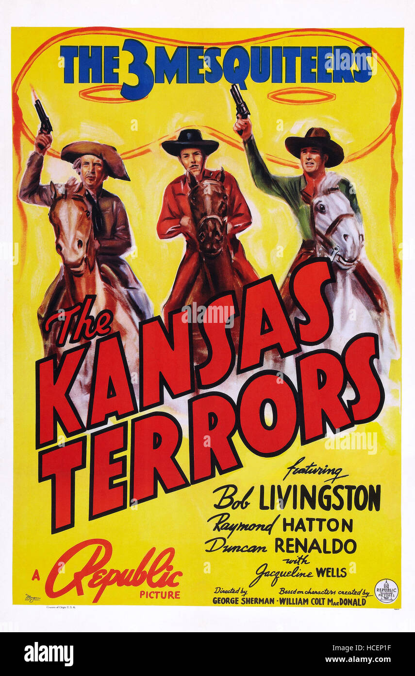 THE KANSAS TERRORS, US poster art, from left: Raymond Hatton, Duncan ...