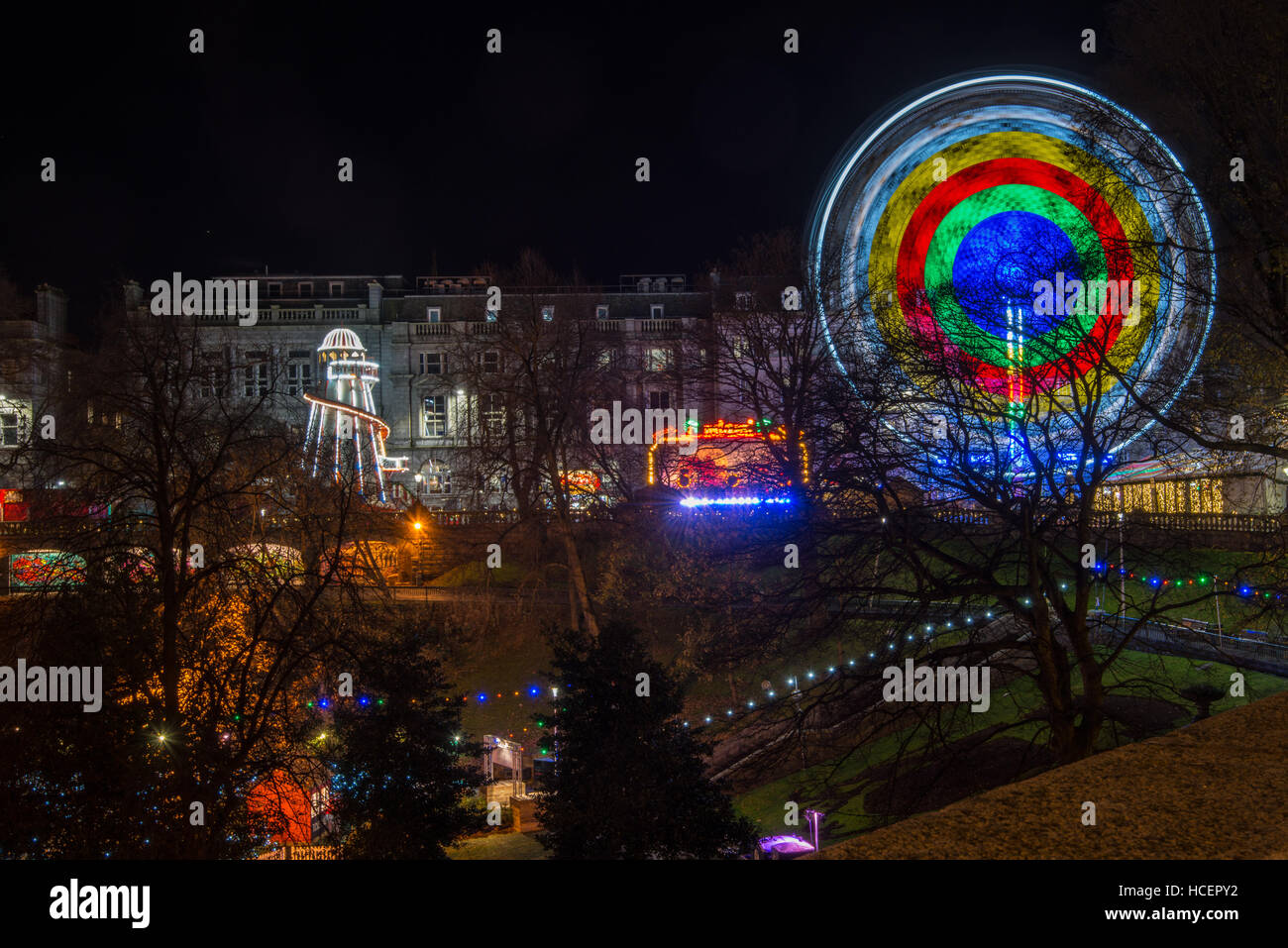 Aberdeen Christmas Village; Union Terrace Gardens Stock Photo - Alamy