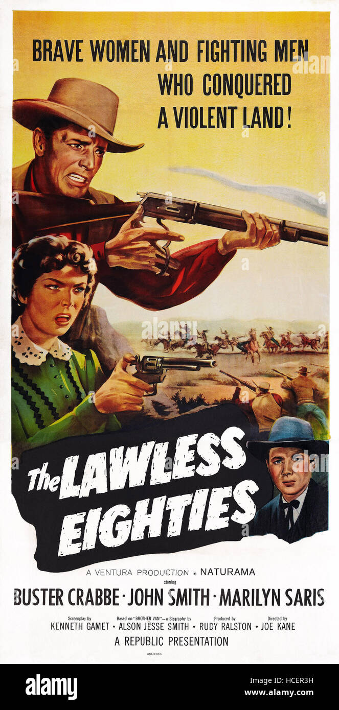 THE LAWLESS EIGHTIES, US poster art, from top: Buster Crabbe, Marilyn ...