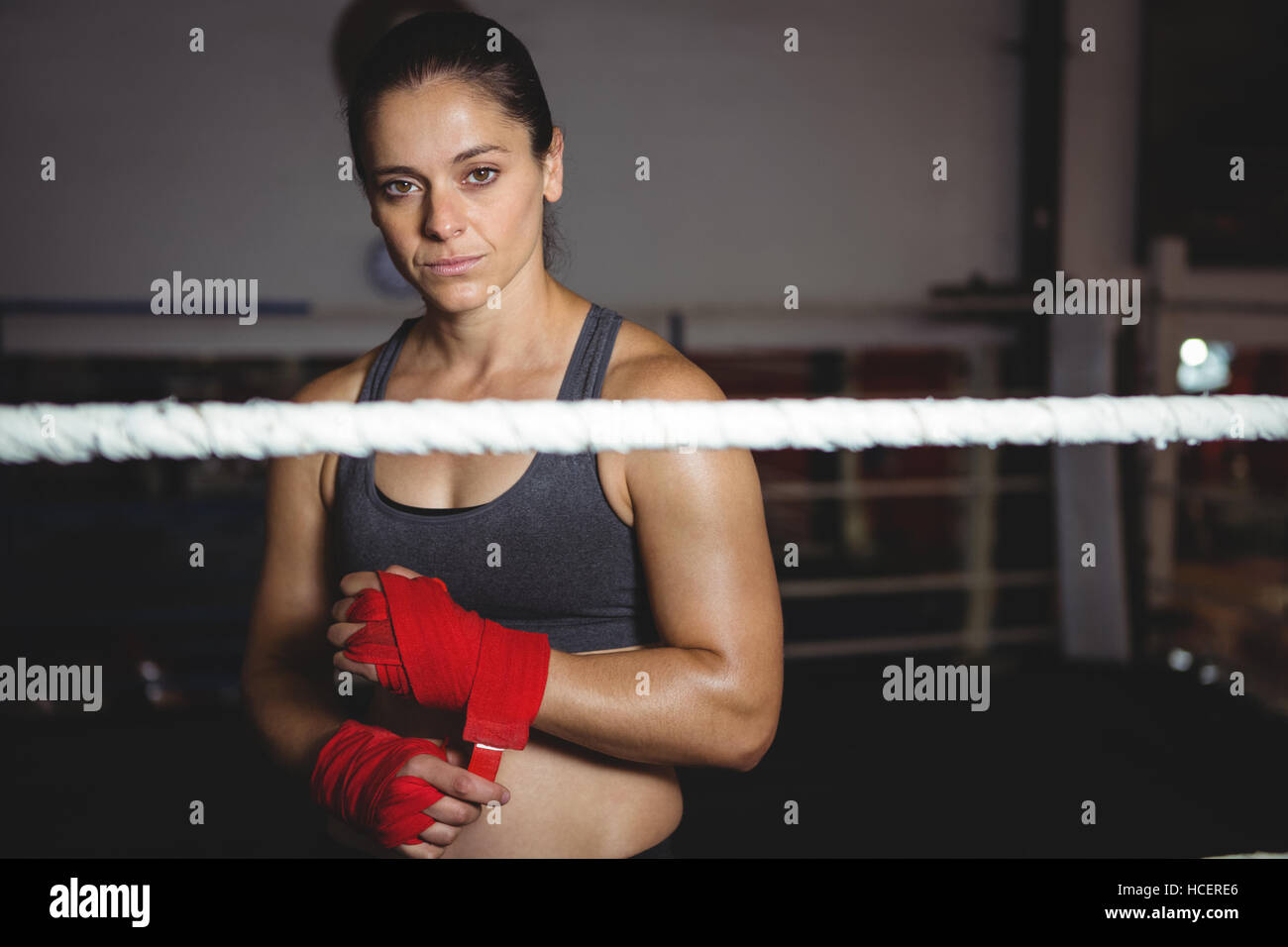 Woman wearing red boxing hi-res stock photography and images - Alamy