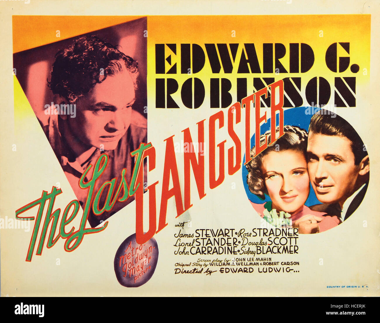 THE LAST GANGSTER, Edward G. Robinson, Rose Stradner, James Stewart ...