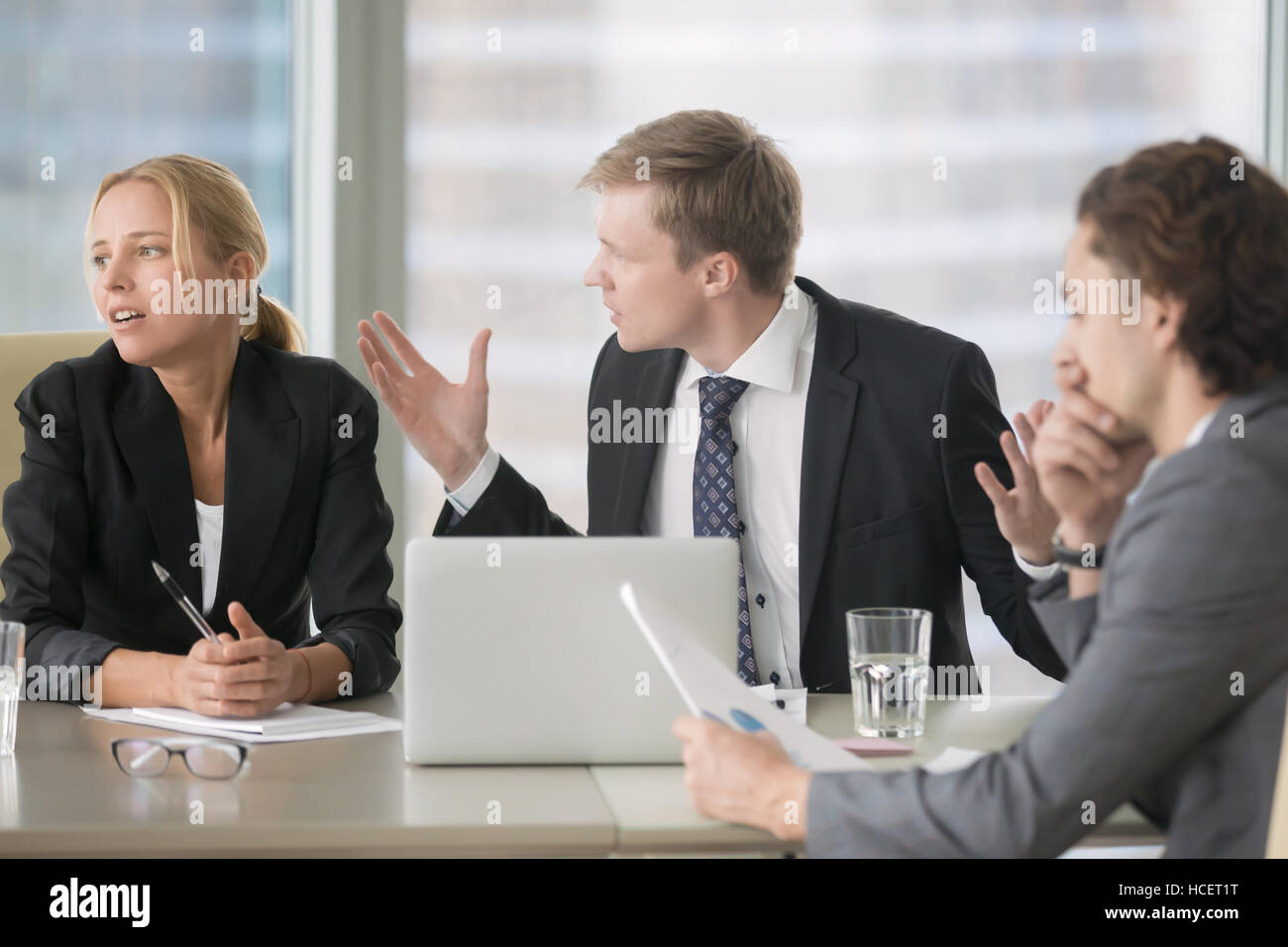 Boss yelling at his workers Stock Photo - Alamy