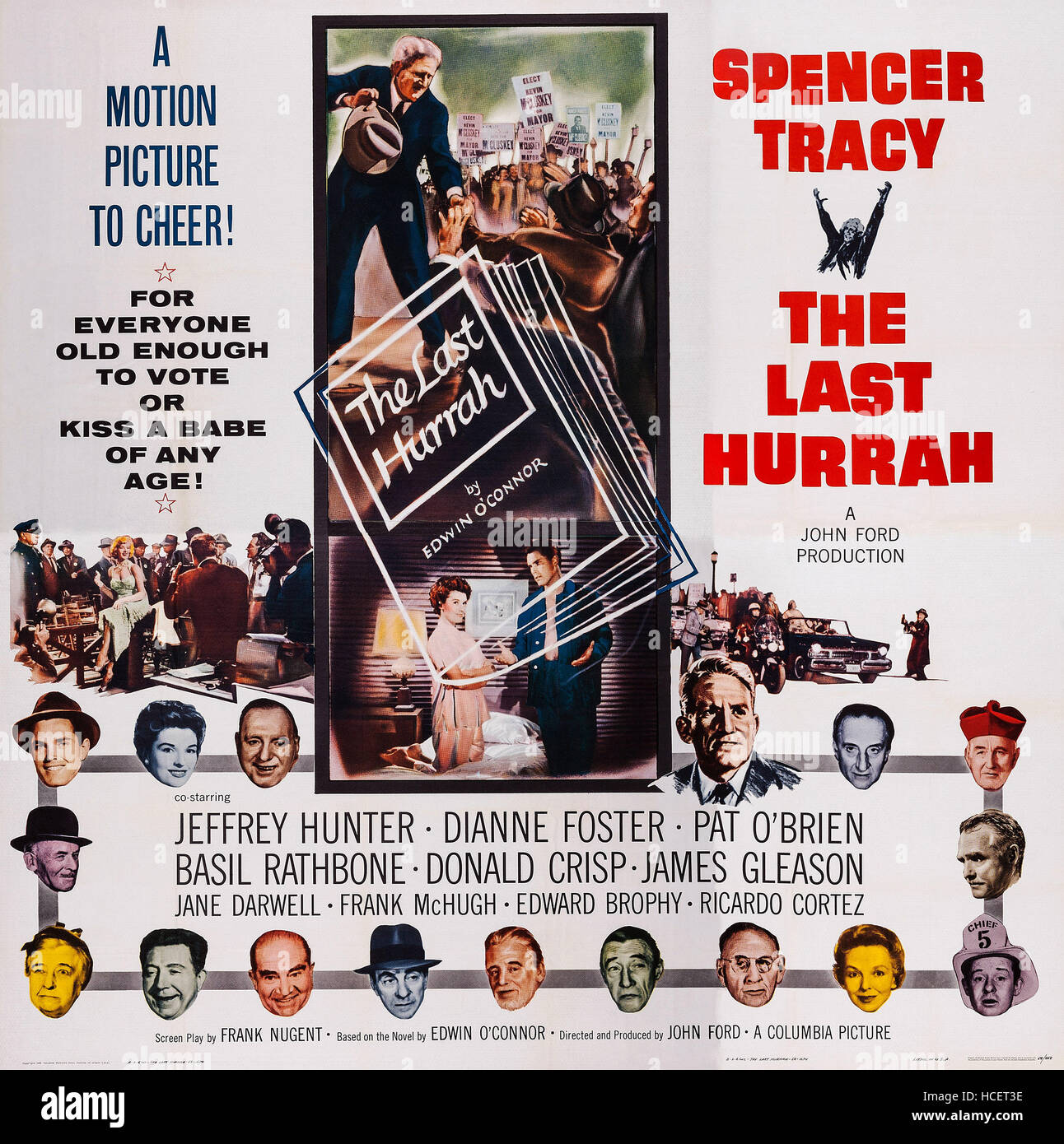 THE LAST HURRAH, US poster art, bottom row, first six people from left ...