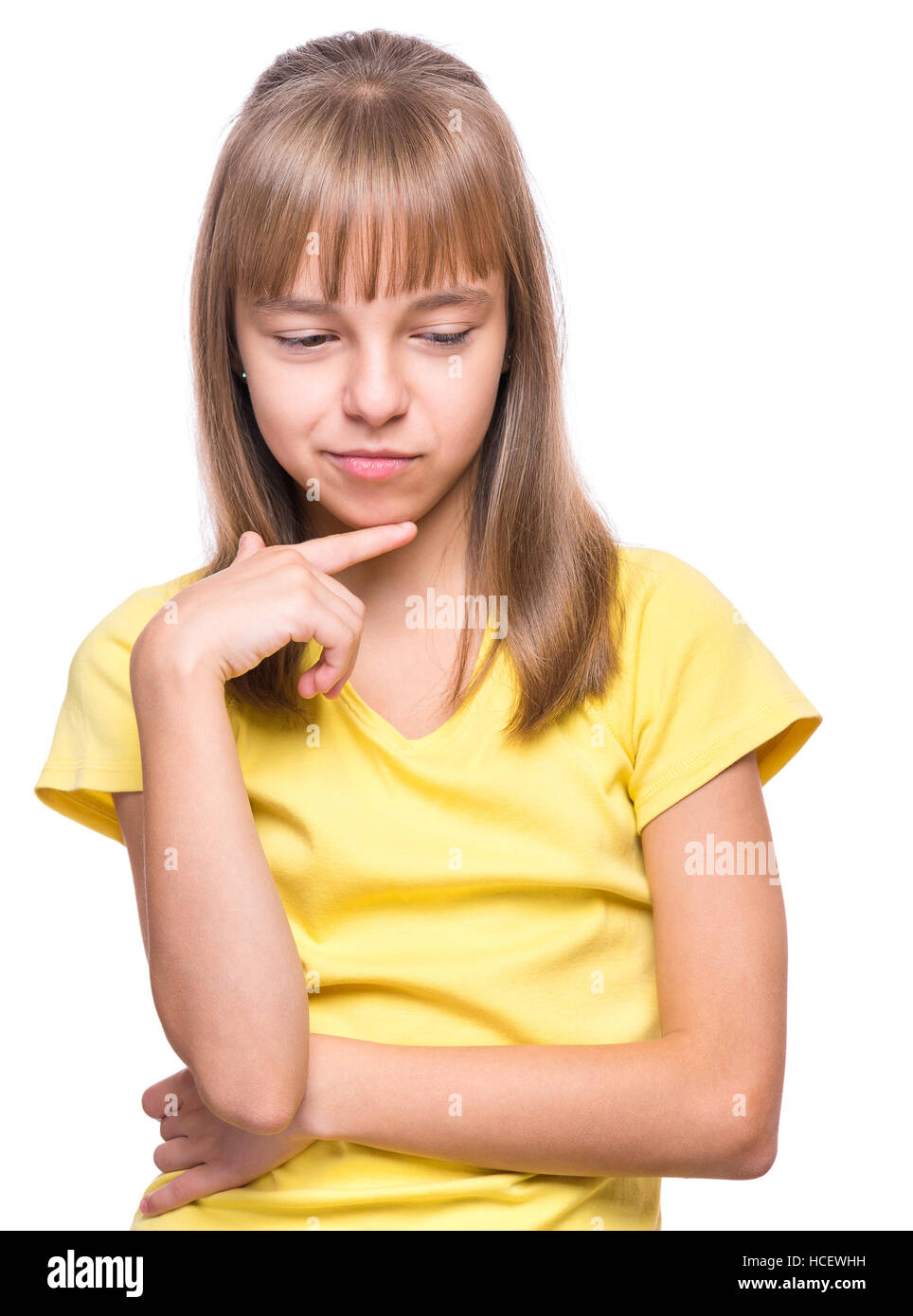 Emotional portrait of girl Stock Photo - Alamy