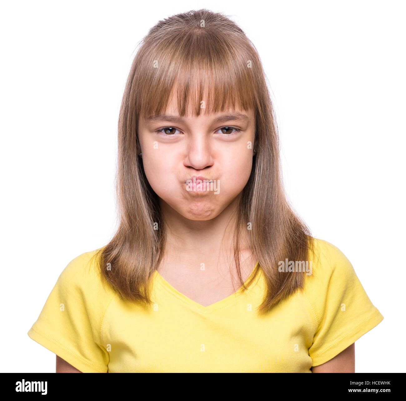 Emotional portrait of girl Stock Photo - Alamy