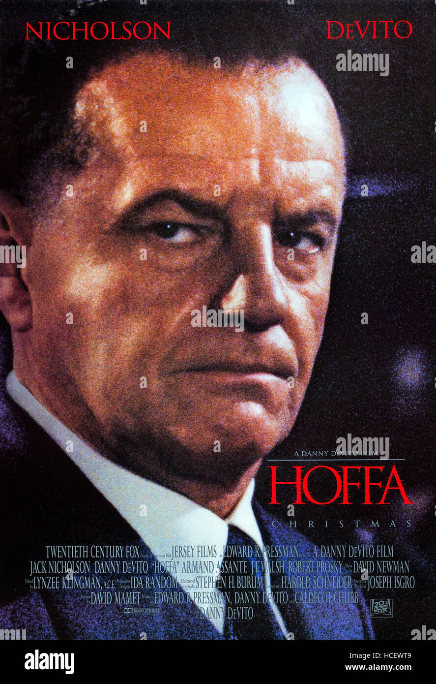 HOFFA, US advance poster art, Jack Nicholson, 1992, TM & Copyright ...