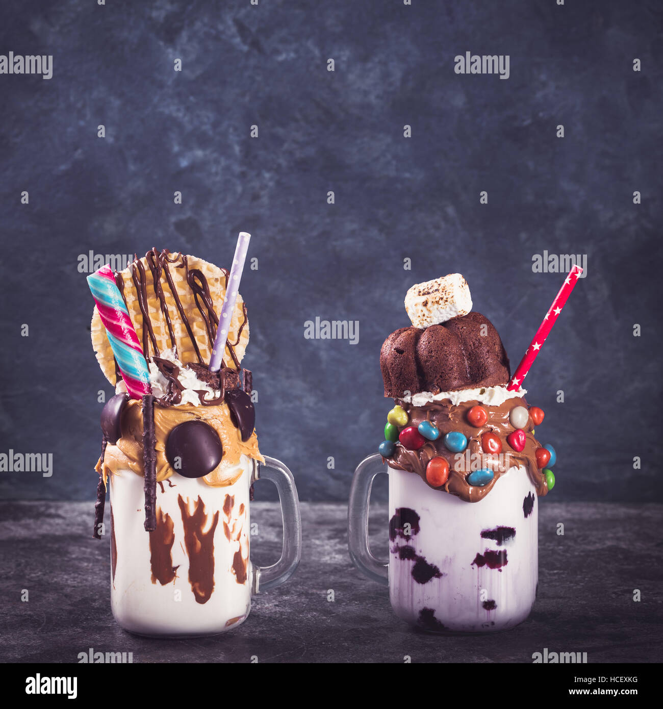 Two milkshakes hi-res stock photography and images - Alamy
