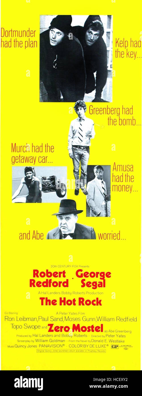 THE HOT ROCK, top l-r: Robert Redford, George Segal, center: Paul Sand ...