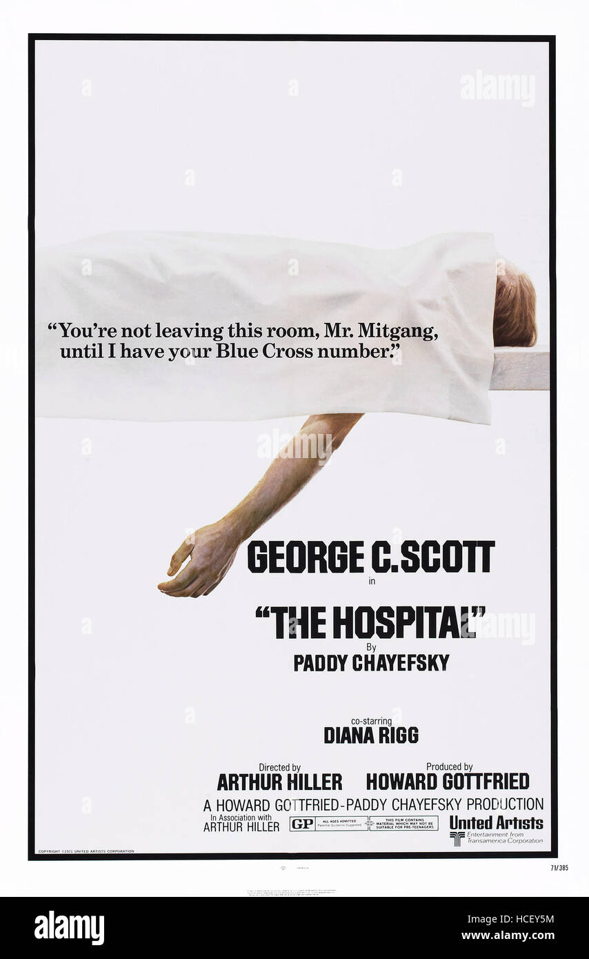 THE HOSPITAL, US poster art, 1971 Stock Photo - Alamy