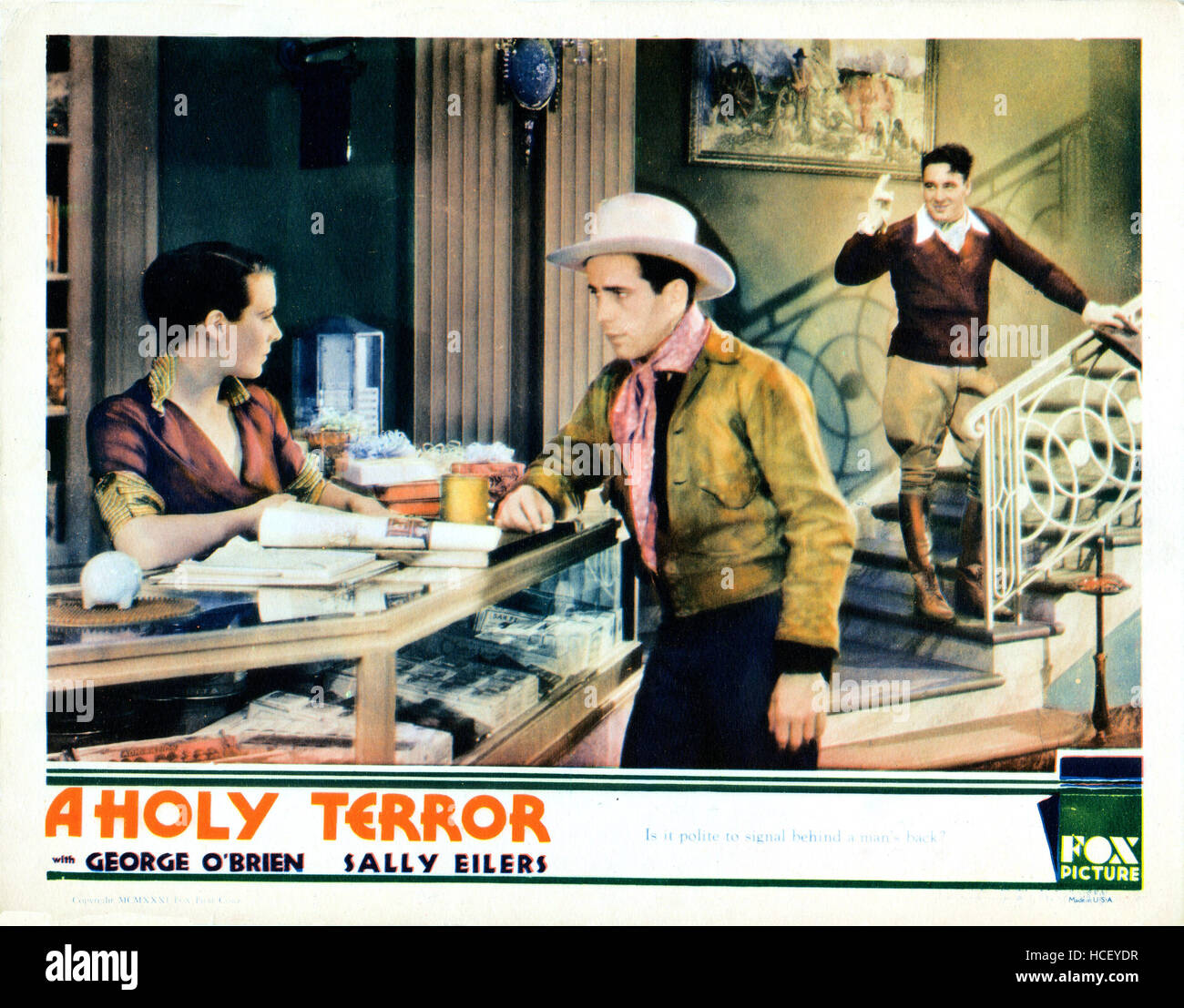 A HOLY TERROR, lobbycard, from left: Sally Eilers, Humphrey Bogart ...