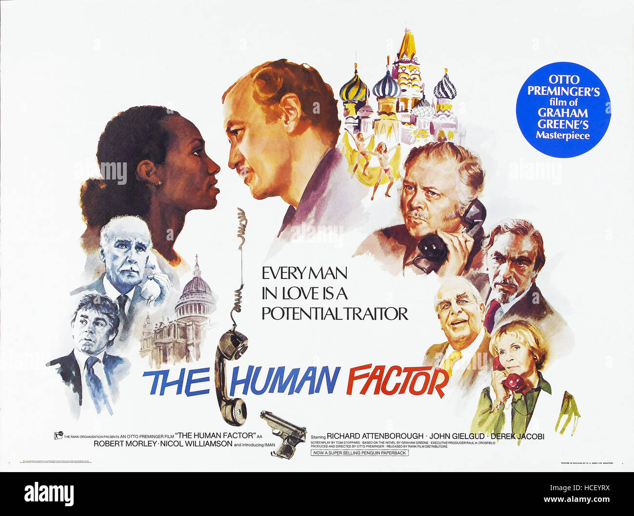 THE HUMAN FACTOR, l-r: Derek Jacobi, Richard Vernon, Iman, Nicol ...