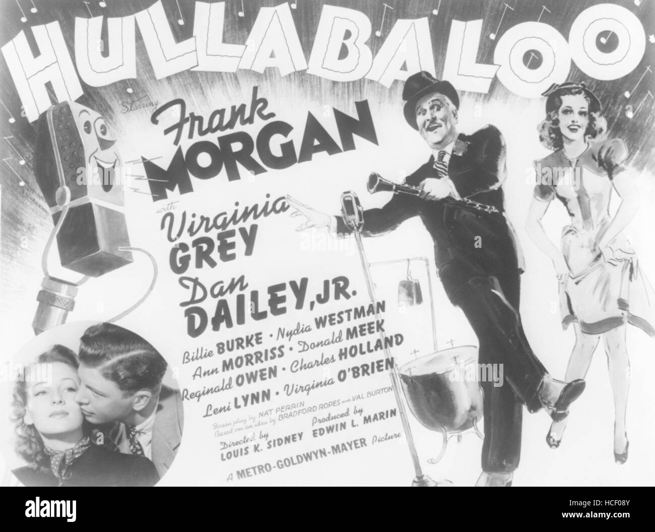 HULLABALOO, bottom from left: Virginia Grey, Dan Dailey, right from ...