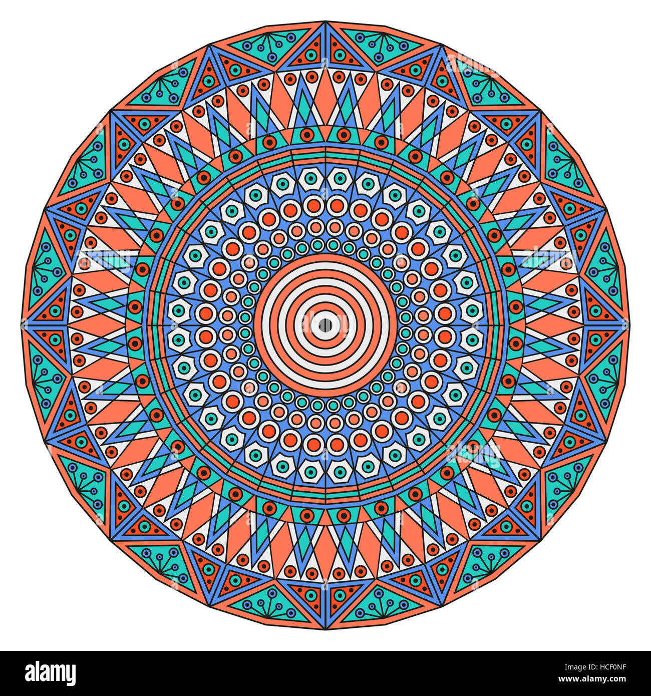 Colorful round ethnic pattern. Element for design Stock Photo - Alamy