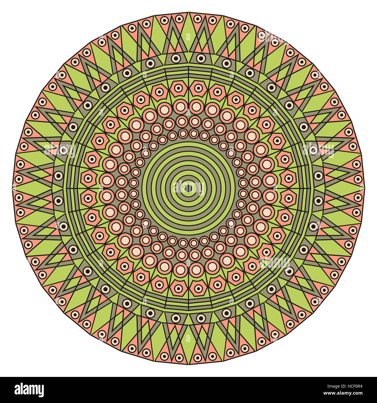 Colorful round ethnic pattern. Element for design Stock Photo - Alamy