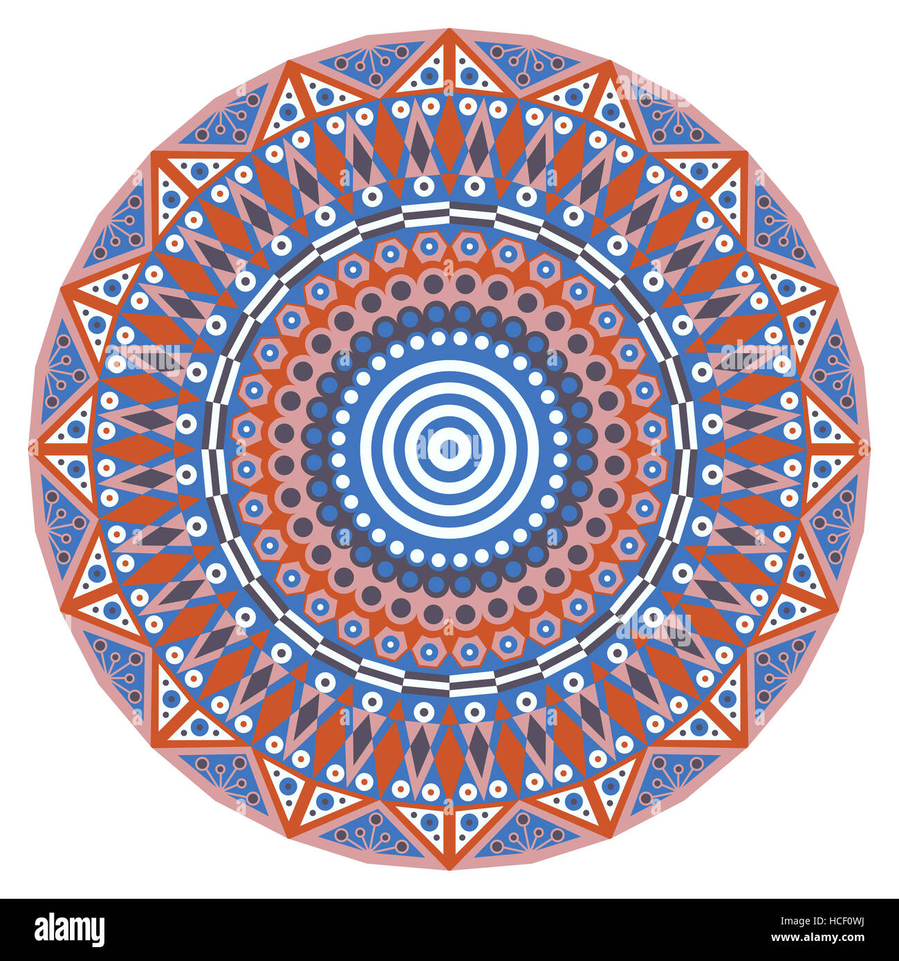 Colorful round ethnic pattern. Element for design Stock Photo - Alamy