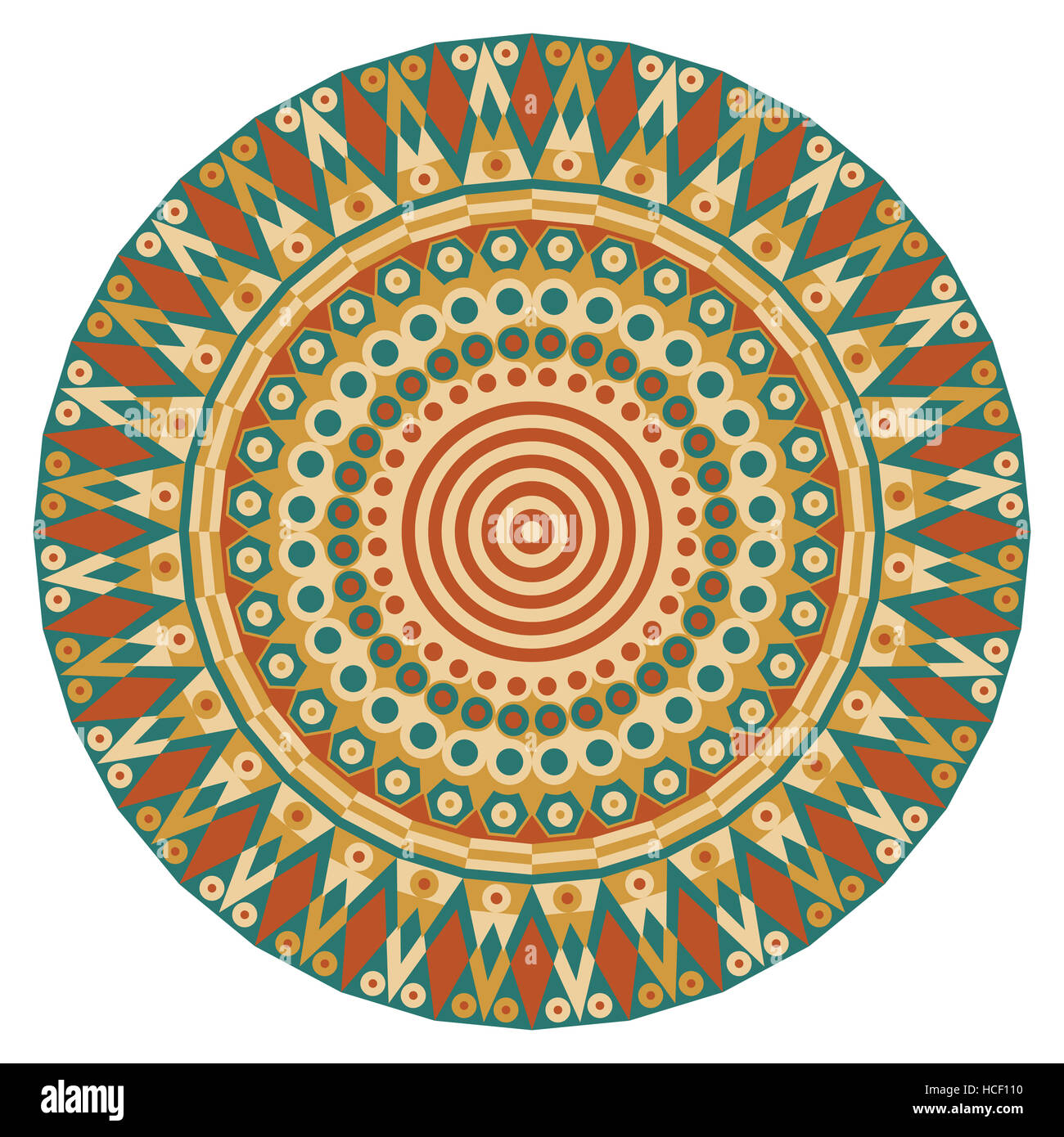 Colorful round ethnic pattern. Element for design Stock Photo - Alamy
