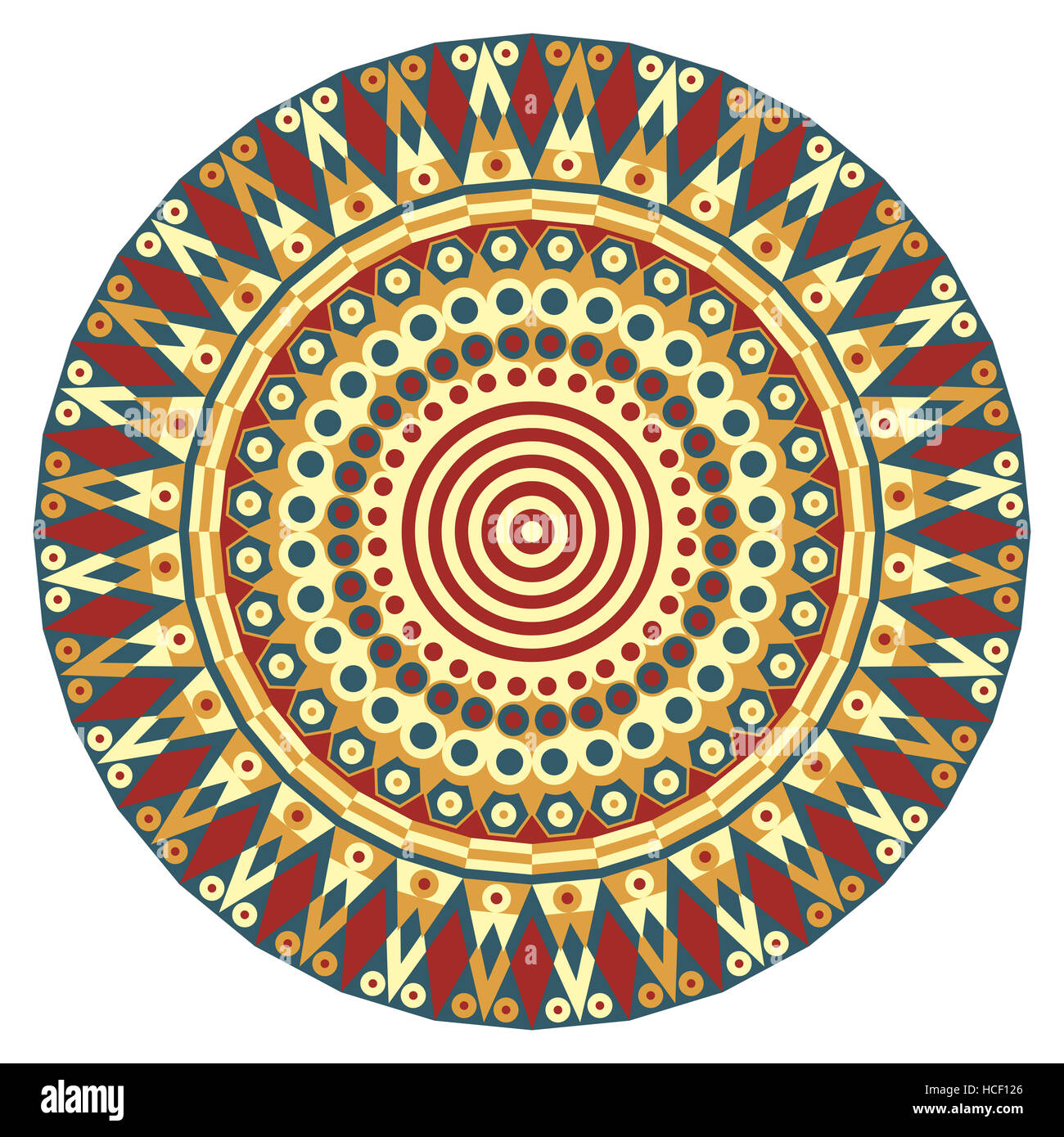 Colorful round ethnic pattern. Element for design Stock Photo - Alamy