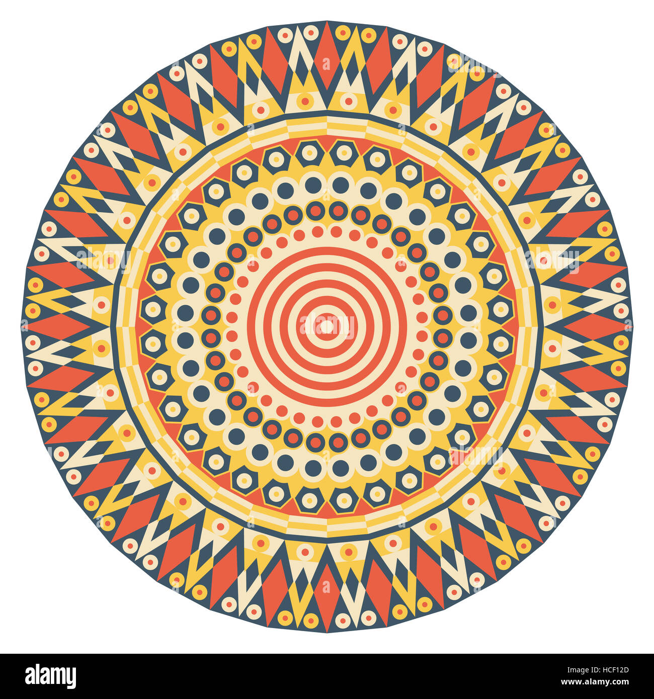 Colorful round ethnic pattern. Element for design Stock Photo - Alamy