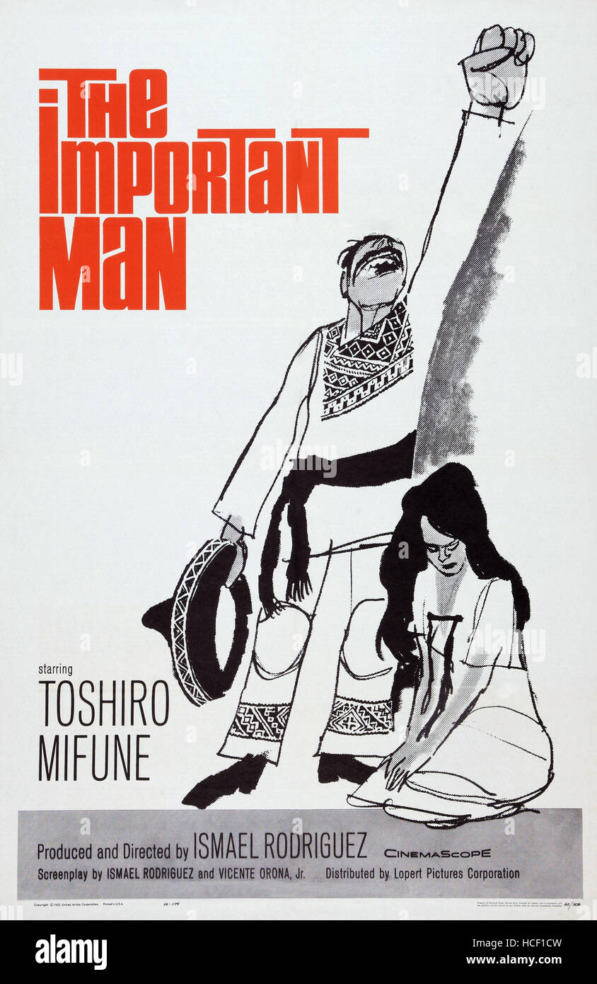 THE IMPORTANT MAN, (aka ANIMAS TRUJANO), US poster art, 1962 Stock ...