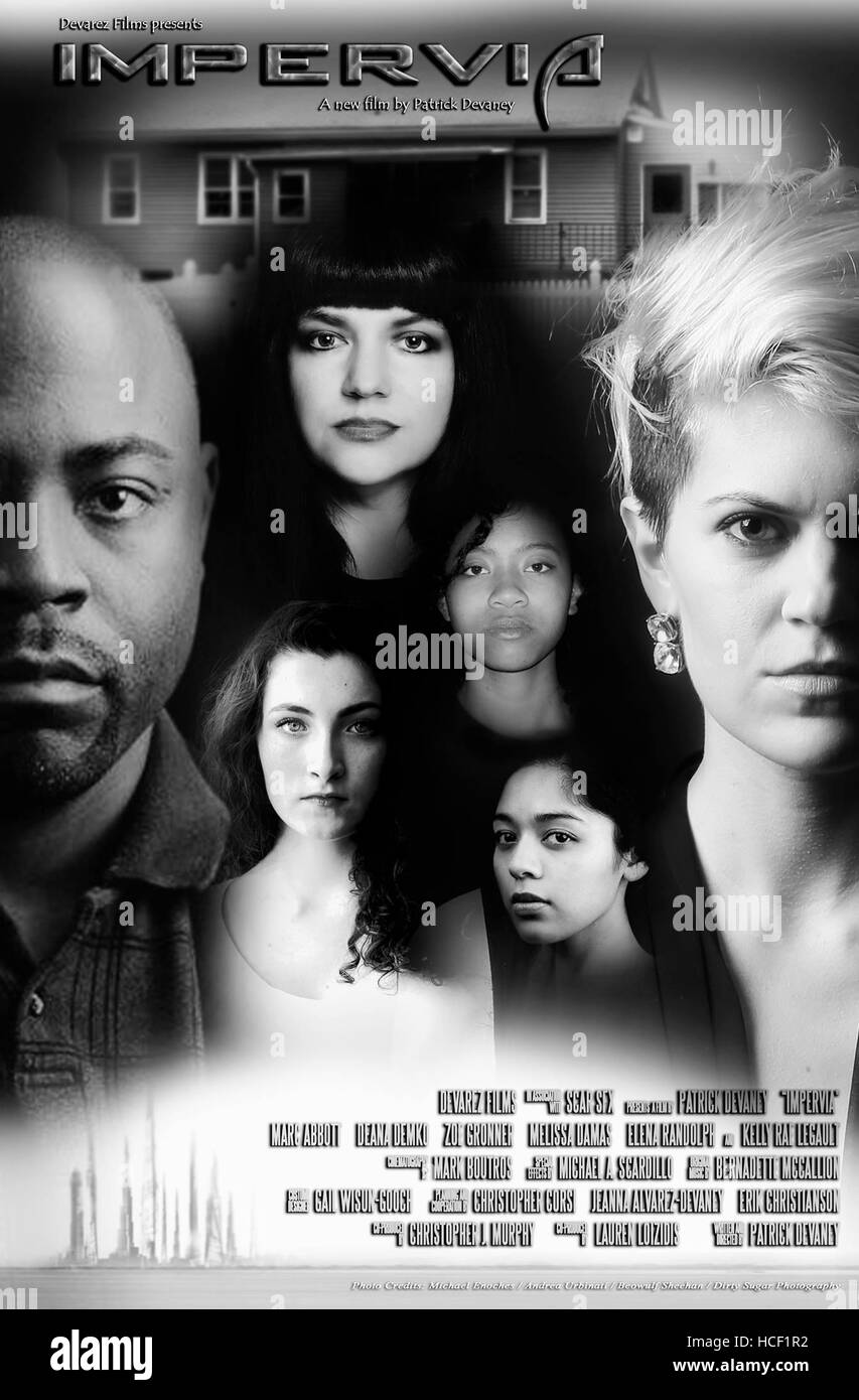 IMPERVIA, poster, Marc Abbott (left), Zoe Gronner (bottom left), Deana ...