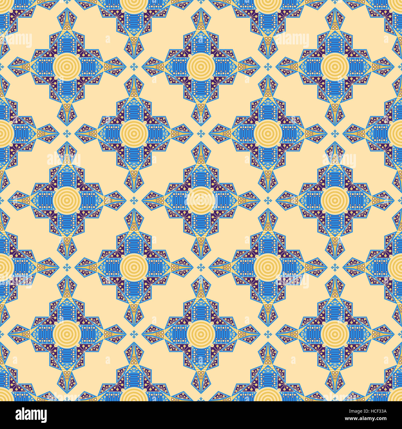Vector seamless pattern. Colorful ethnic ornament. Arabesque style ...