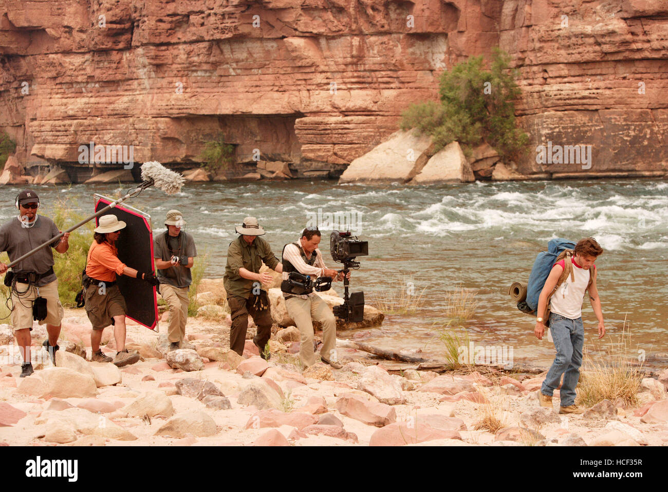 INTO THE WILD, Emile Hirsch (far right), on set, 2007. ©Paramount ...