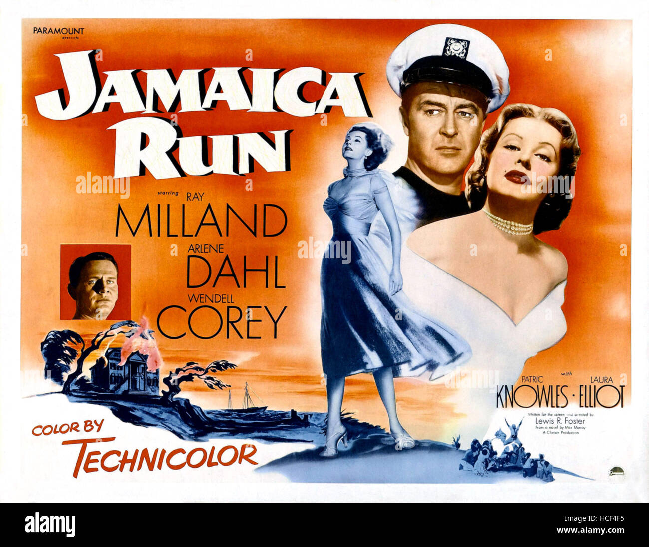 JAMAICA RUN, Wendell Corey, Ray Milland, Arlene Dahl, 1953 Stock Photo ...
