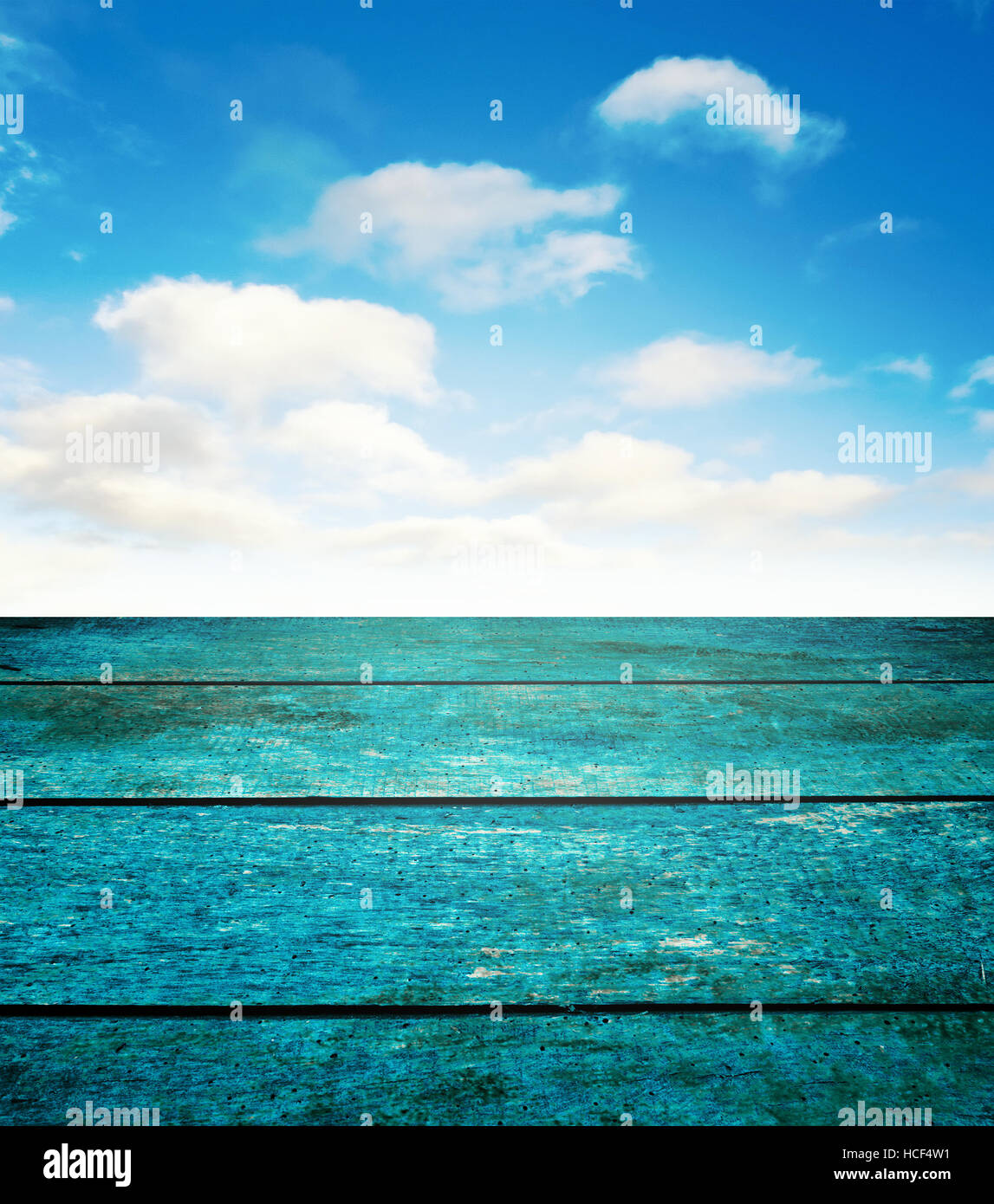 wood table surface and sky Stock Photo - Alamy