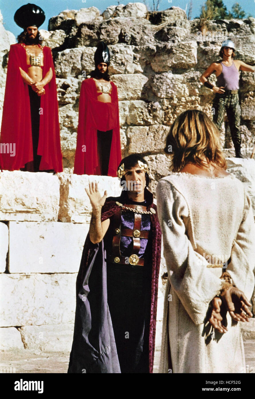 JESUS CHRIST SUPERSTAR, background on wall from left: Bob Bingham, Kurt ...