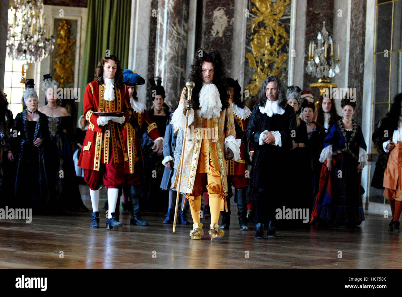 JEAN DE LA FONTAINE, foreground center: Jocelyn Quivrin as Louis XIV ...
