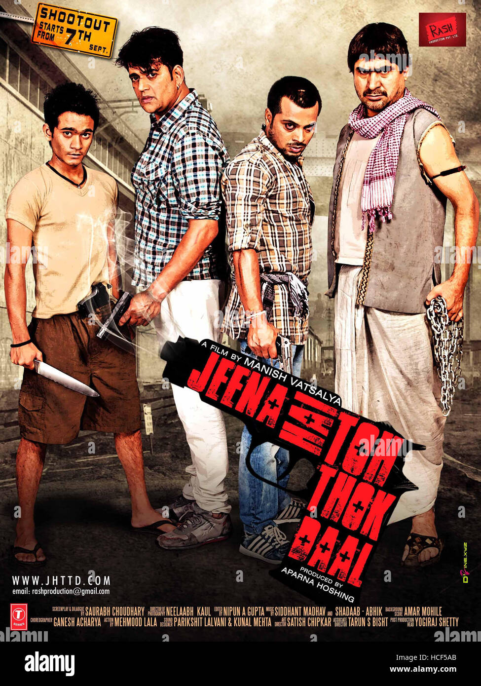 JEENA HAI TOH THOK DAAL, Indian poster art, from left: Rahul Kumar ...