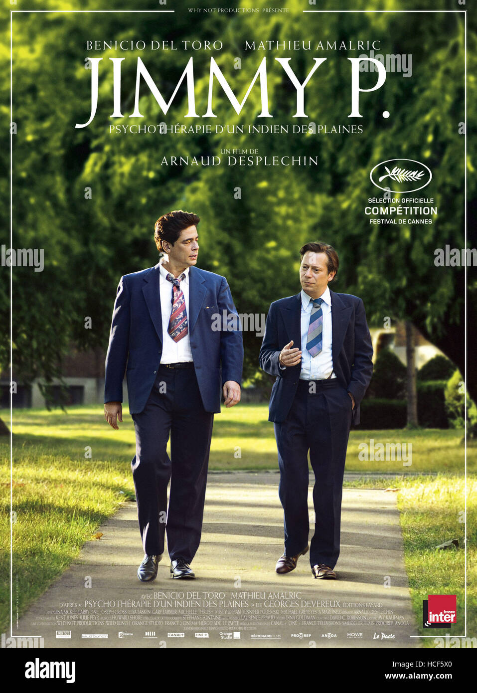 JIMMY P., French poster art, from left: Benicio Del Toro, Mathieu ...