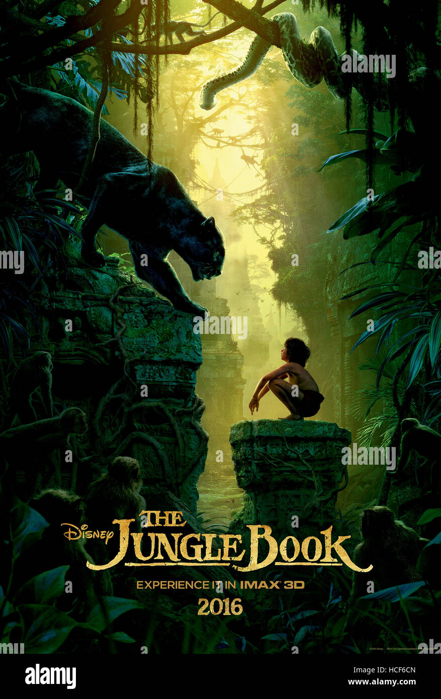 THE JUNGLE BOOK, US advance poster art, from top: Kaa (voice: Scarlett ...