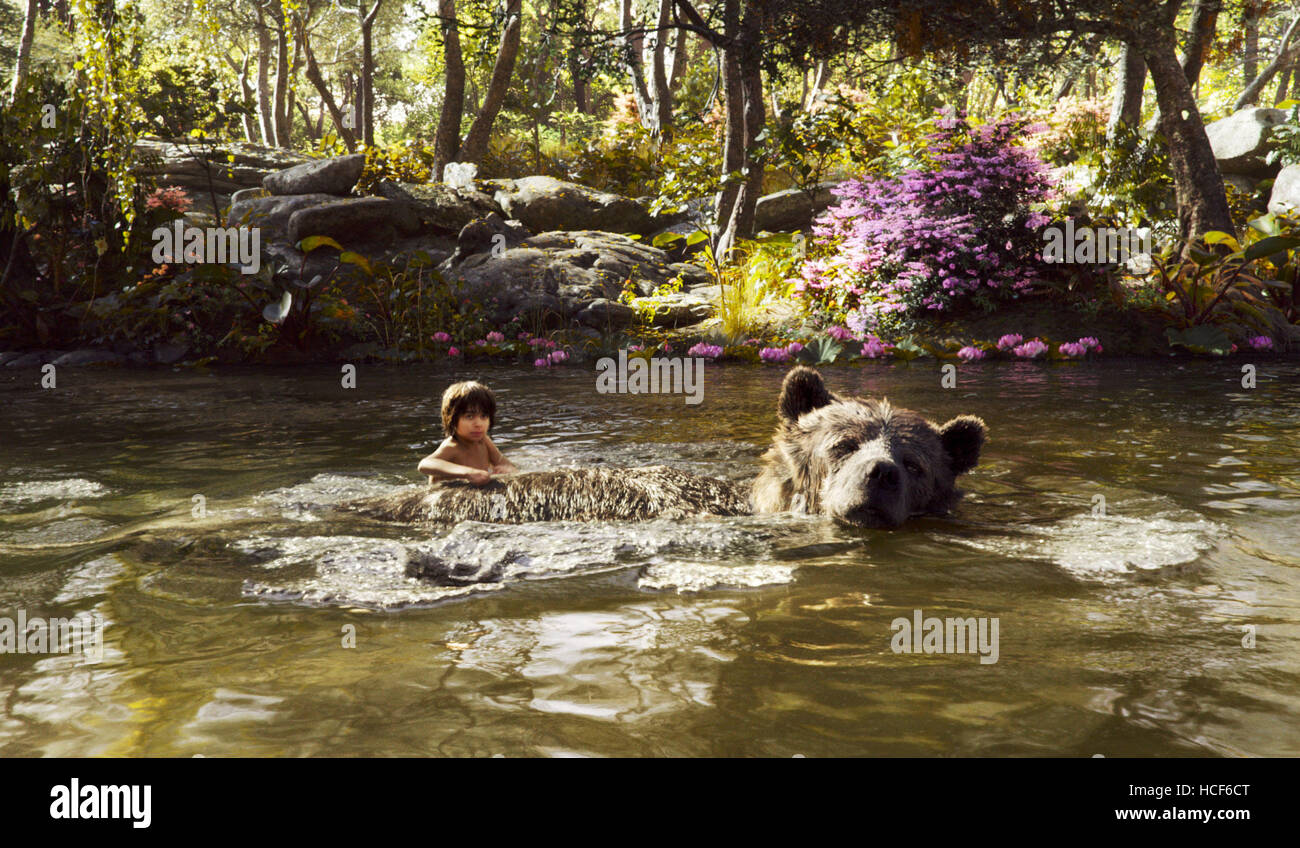 THE JUNGLE BOOK, from left: Neel Sethi, Baloo (voice: Bill Murray ...