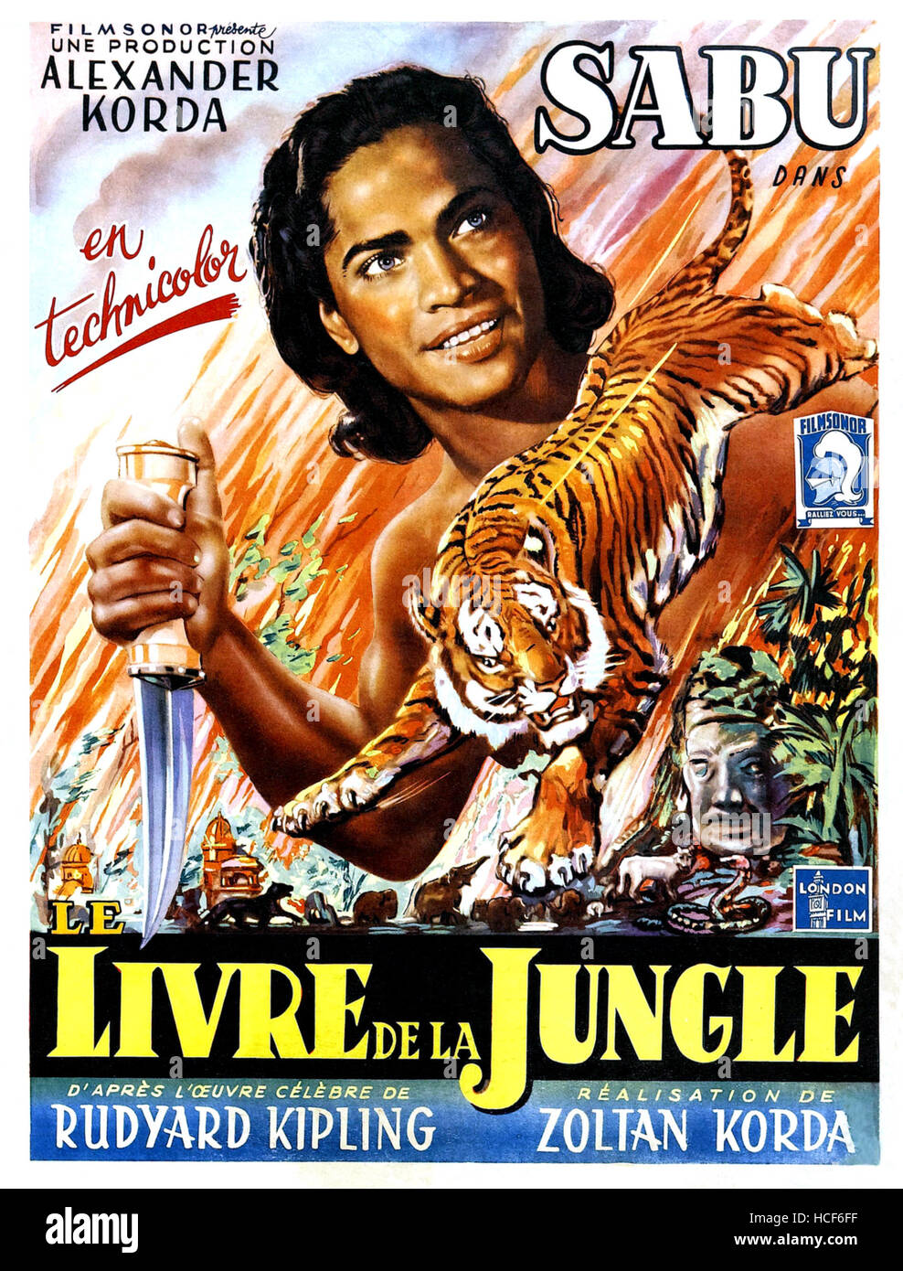 THE JUNGLE BOOK (aka LE LIVRE DE LA JUNGLE), Sabu, (Belgian poster art ...