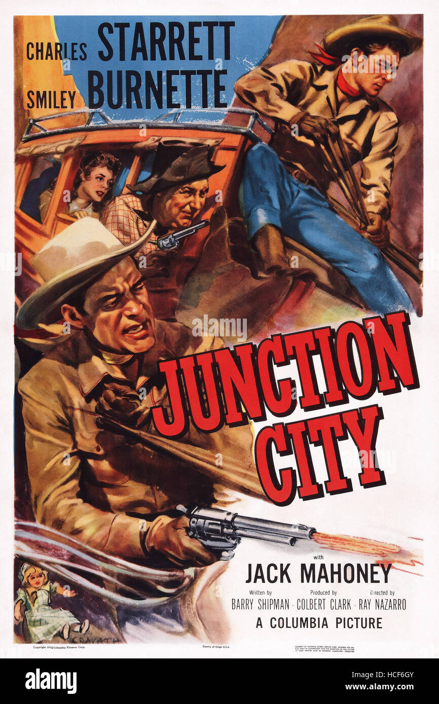 JUNCTION CITY, US poster art, top from left: Kathleen Case, Smiley ...