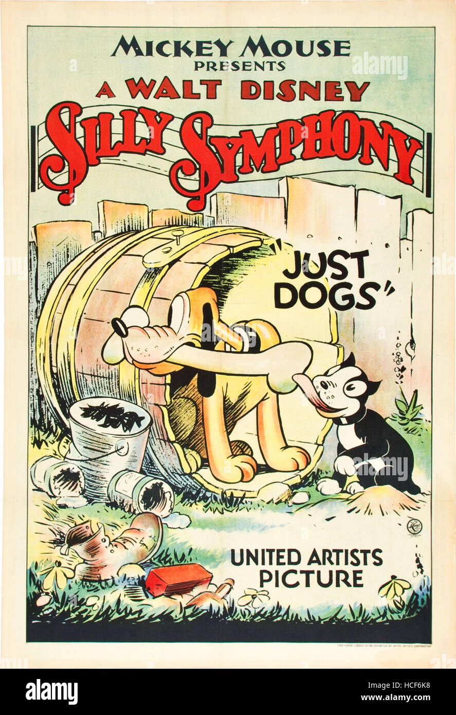 JUST DOGS, l-r: Pluto on poster art, 1932, ©Walt Disney Pictures ...
