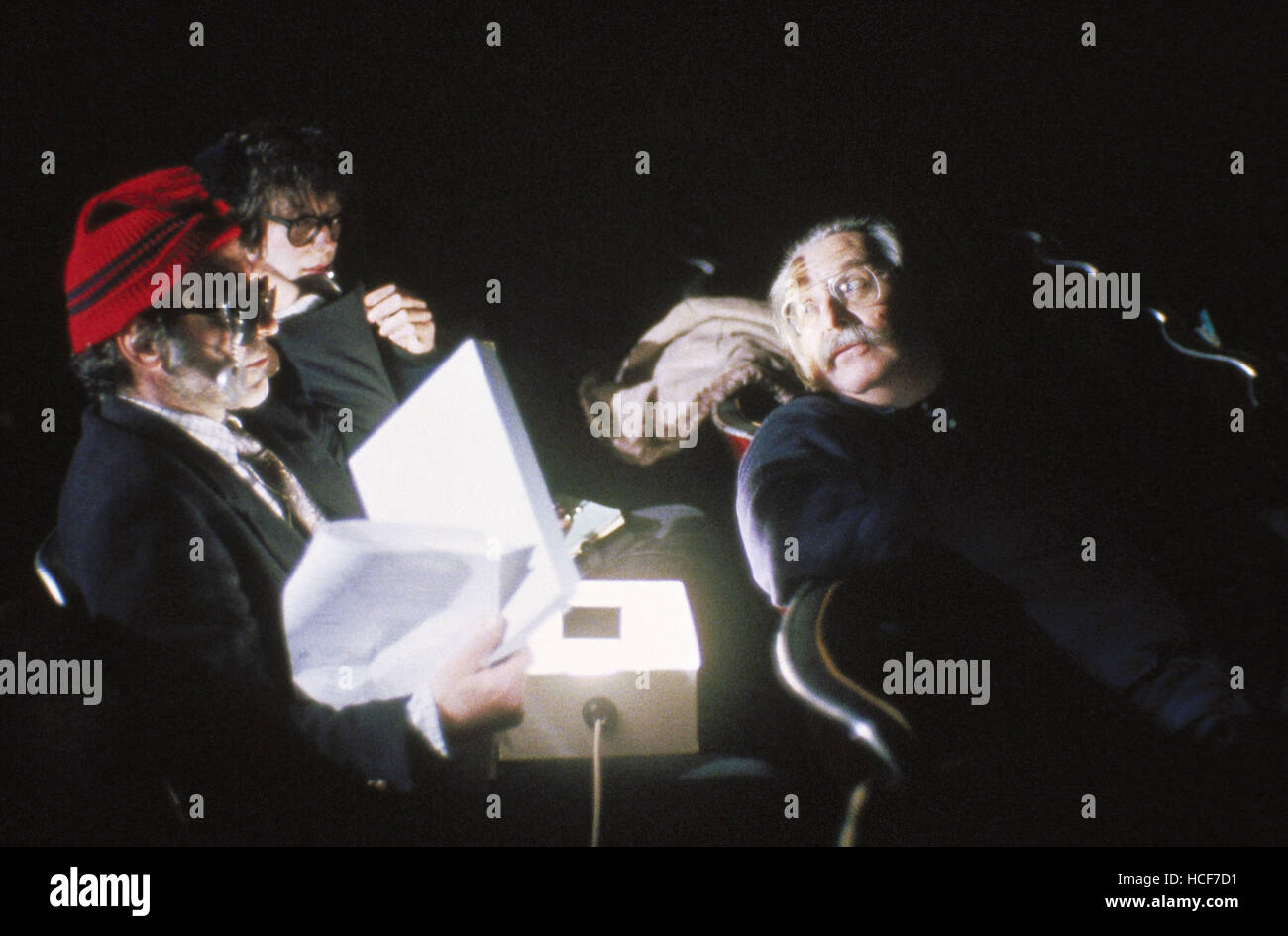 KING LEAR, Jean-Luc Godard (in red hat), 1987, (c) Cannon Films ...