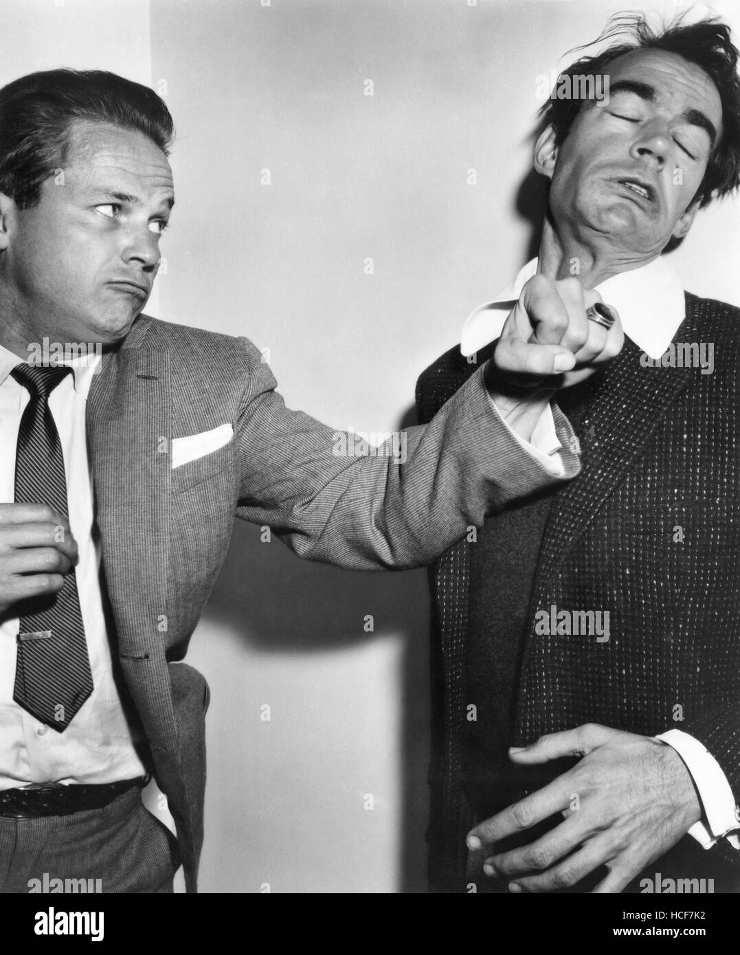 KISS ME DEADLY, from left: Ralph Meeker, Jack Elam, 1955 Stock Photo ...