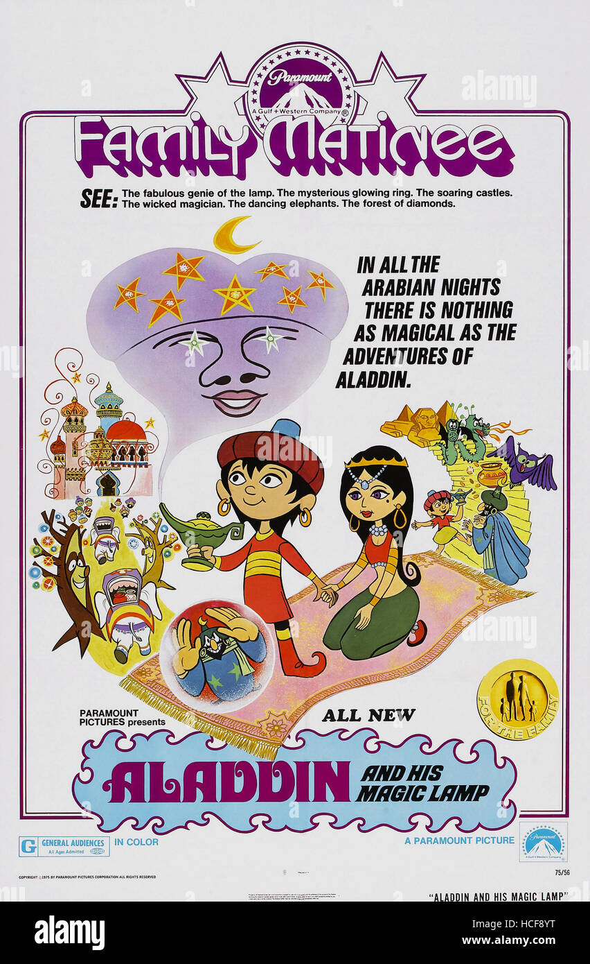 ALADDIN AND HIS MAGIC LAMP, US poster art, 1970 (released in US 1975 ...