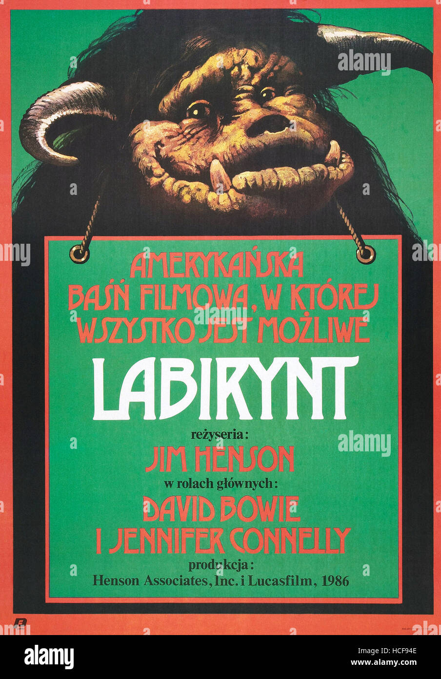 LABYRINTH, (aka LABIRYNT), Polish poster, 1986. © TriStar Pictures ...