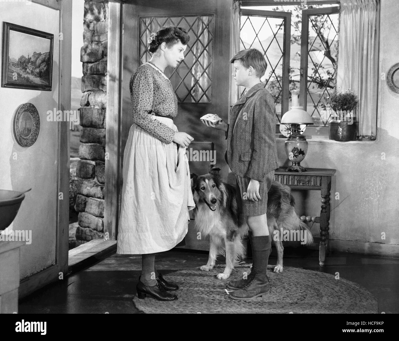 LASSIE COME HOME, Elsa Lanchester, Lassie, Roddy McDowall, 1943 Stock ...