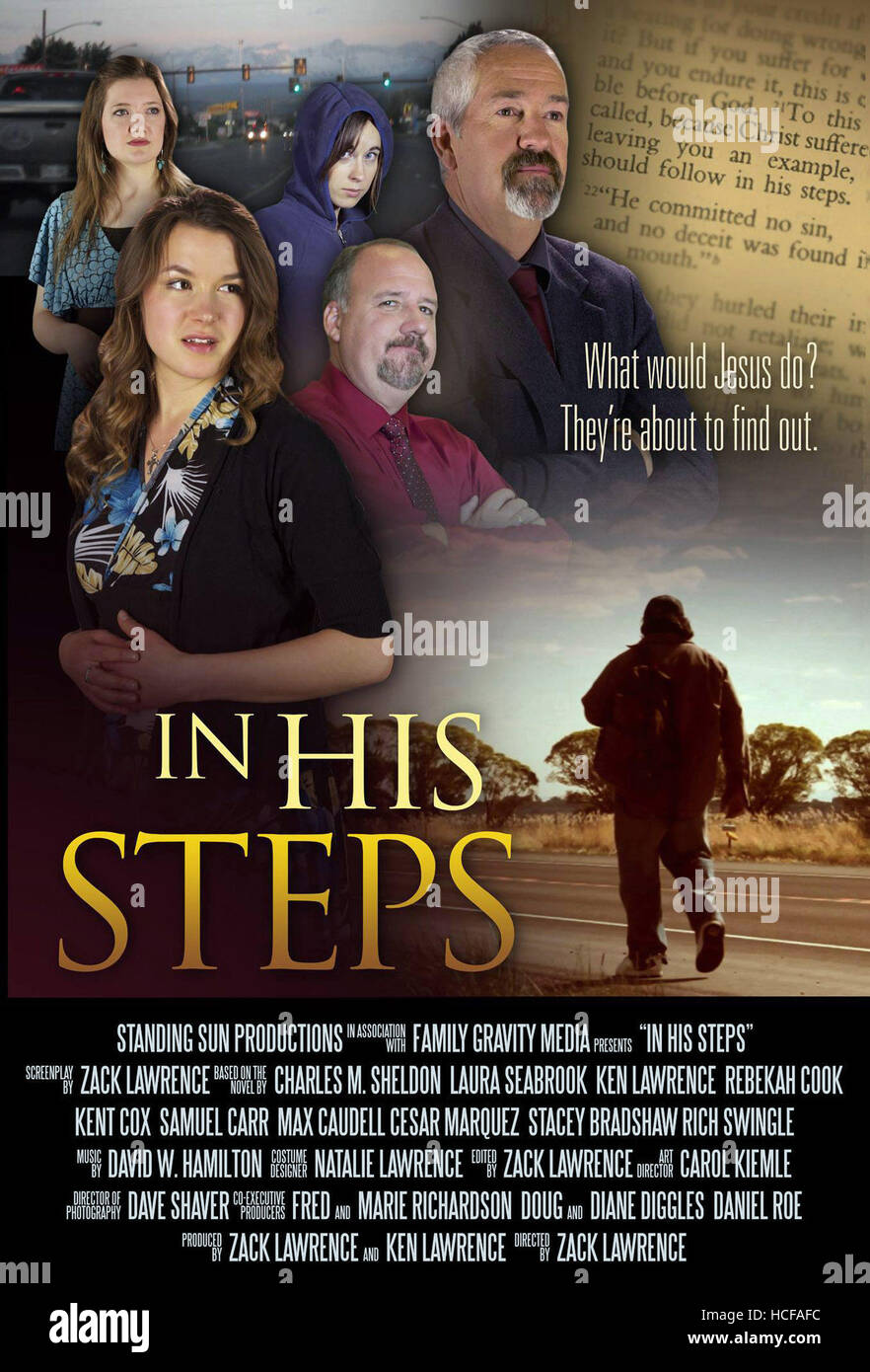 IN HIS STEPS, US poster art, from left: Rebekah Cook, Laura Seabrook ...