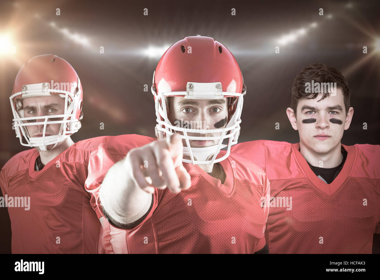 Composite image of american football team 3D Stock Photo - Alamy