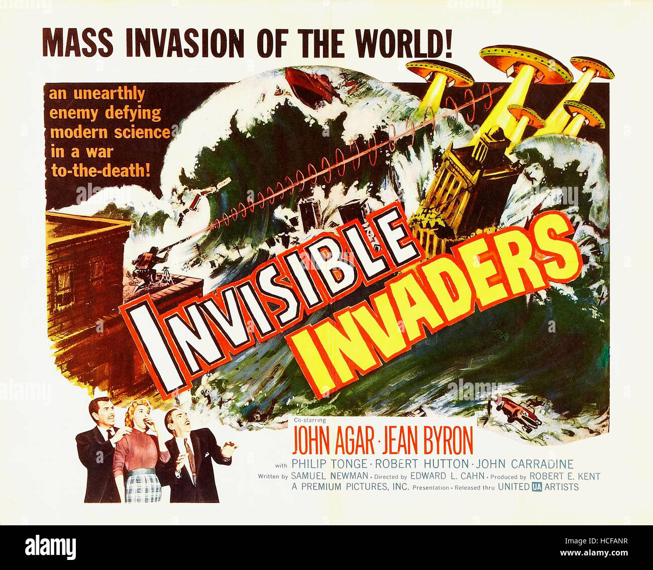 INVISIBLE INVADERS, bottom from left: Robert Hutton, Jean Byron, Philip ...