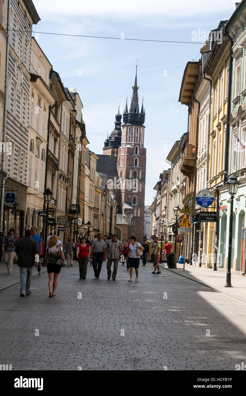 In Florianska, a street of bars,restaurants and gift shops towards ...
