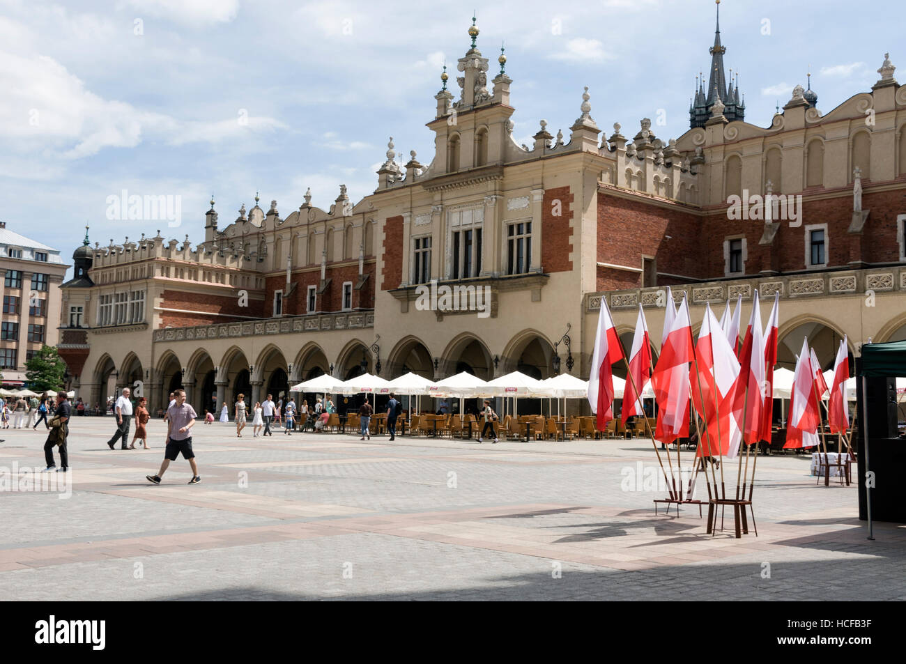 The Renaissance Sukiennice Cloth Hall in Krakow Old Town square, an ...