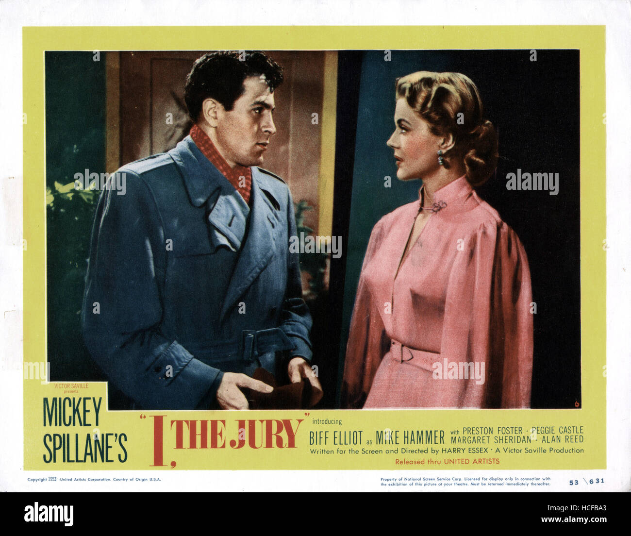 I, THE JURY, Biff Elliot, Peggie Castle, 1953 Stock Photo - Alamy