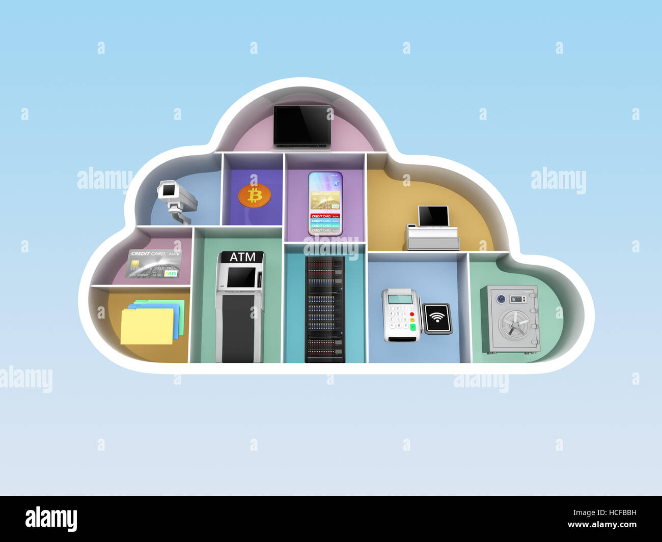 Fintech technology concept. 3D rendering image Stock Photo - Alamy